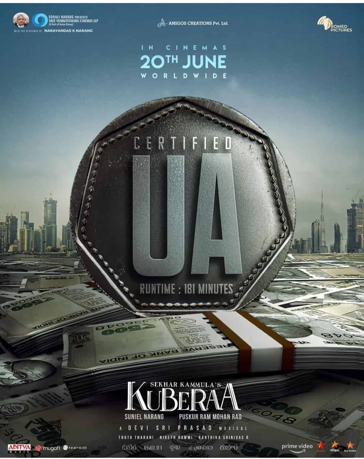 Kuberaa Gets UA Certificate for Pan-India Release - Awesome TV